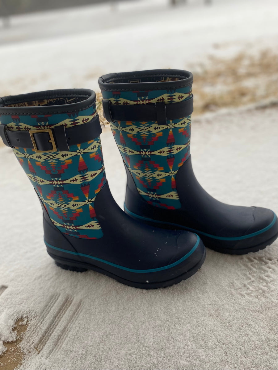 Turquoise Heritage Tucson Mid Rain Boot – Rockin Rhona